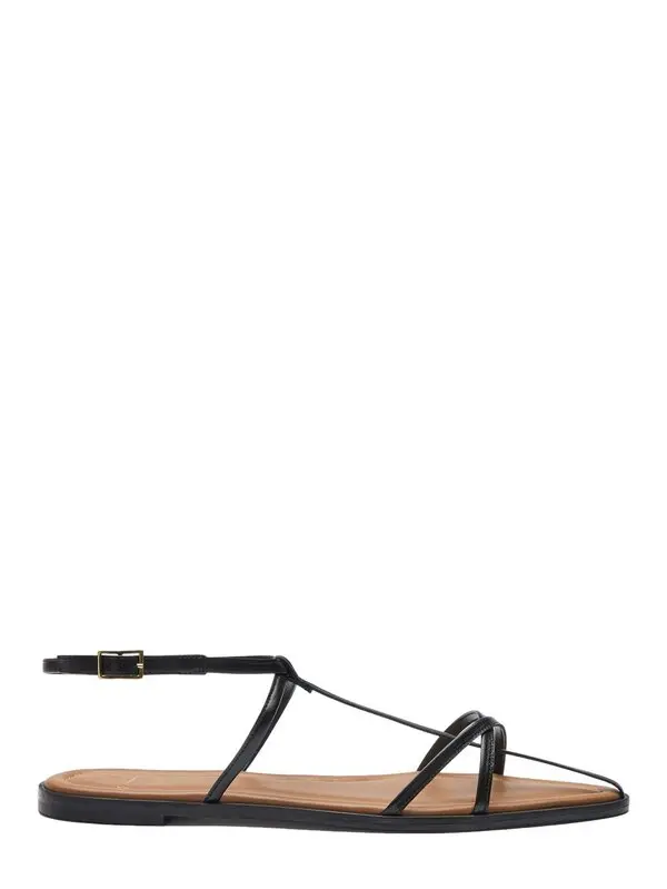 ATP ATELIER Griante Nappa Strappy Sandals - Black