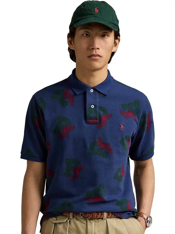 Ralph Lauren Classic Fit P-wing Mesh Polo Shirt - Navy P-wing