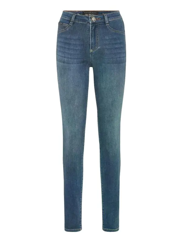 Philipp Plein Stretch-cotton Skinny Jeans - Blue