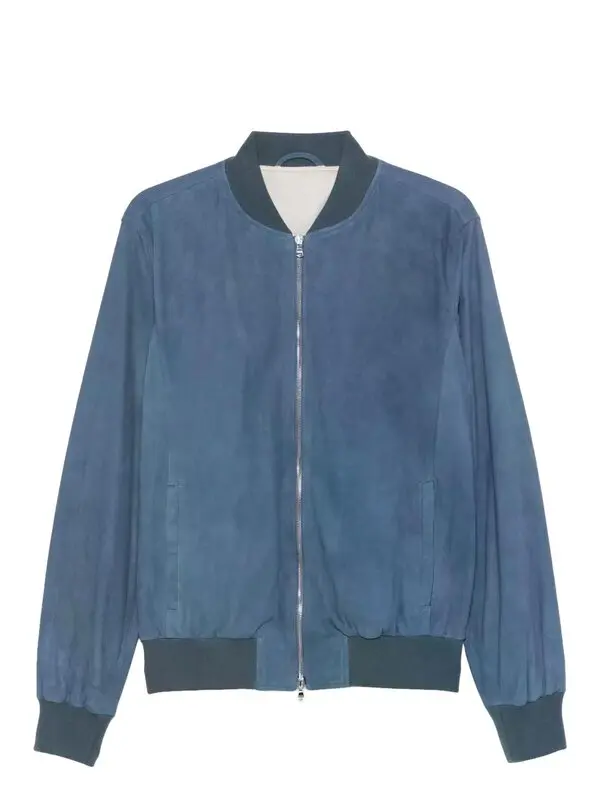 BARBA NAPOLI Suede Jacket - Blue