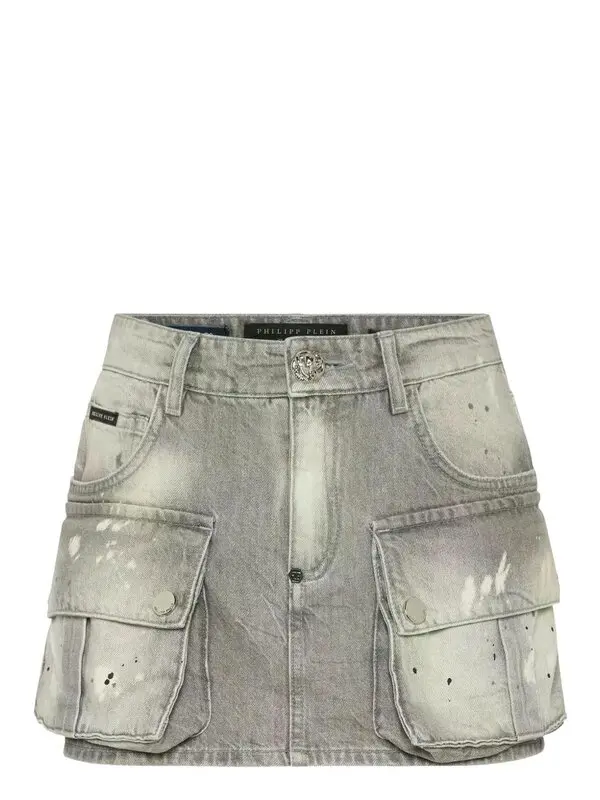 Philipp Plein Cargo Mini Skirt - Grey