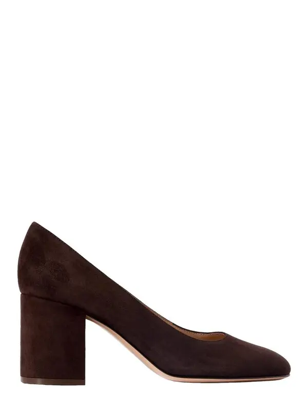 GIANVITO ROSSI Joelle 70 Suede Pumps - Brown
