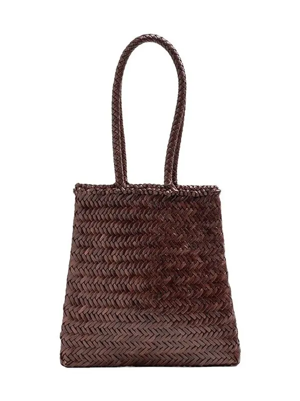 LIFFNER Flat Leather Basket - Brown