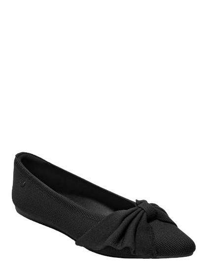Vivaia Azura Pointed-toe Bow Flats - Black