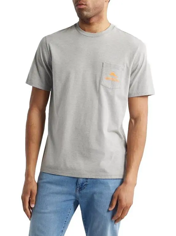 Tommy Bahama Fetchin' Waves Graphic Pocket T-shirt - Grey Heather
