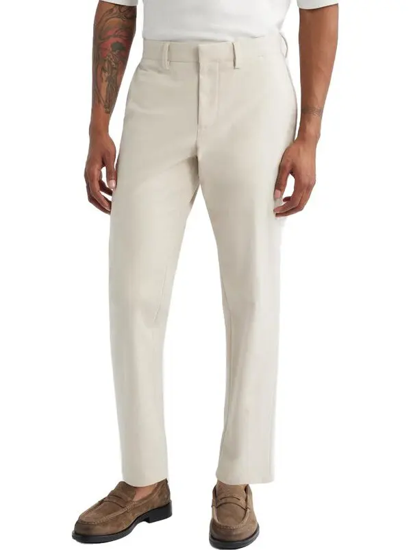 OPEN EDIT Slim Fit Stretch Cotton Chinos - Beige Birch