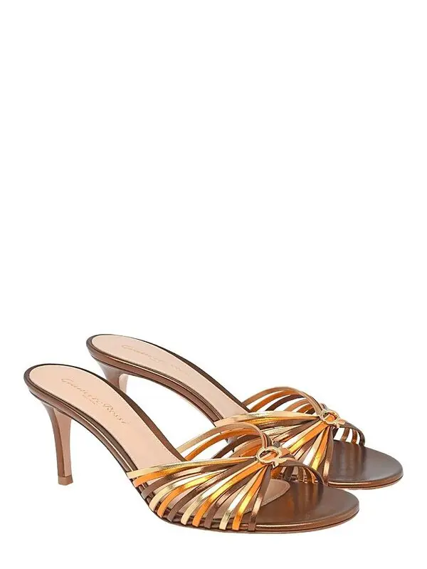 GIANVITO ROSSI Vyna Sandal - Brown Nappa Leather