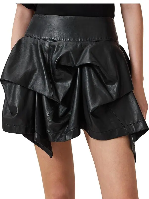 ALLSAINTS Leather Mini Skirt - Black