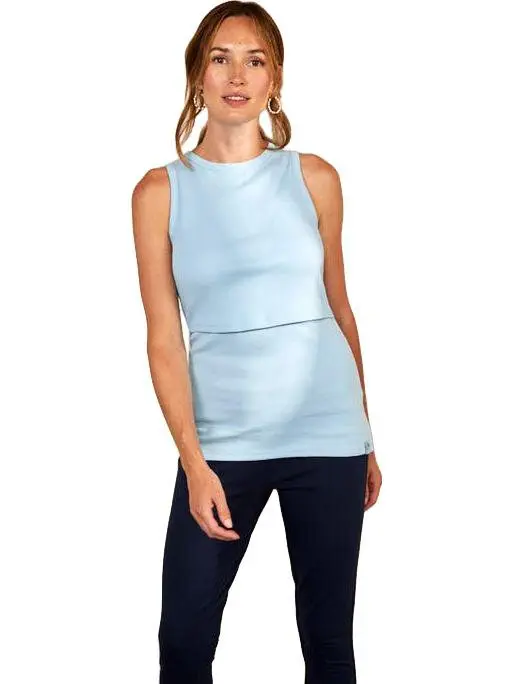 THE BSHIRT Nursing Rib Racer Vest - Ice Blue