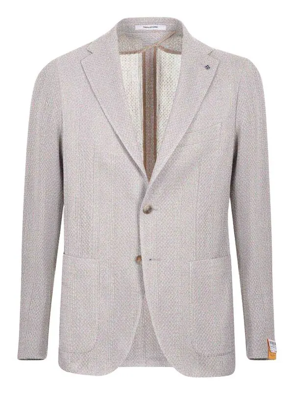 Tagliatore Jacket Cotton And Linen - Beige