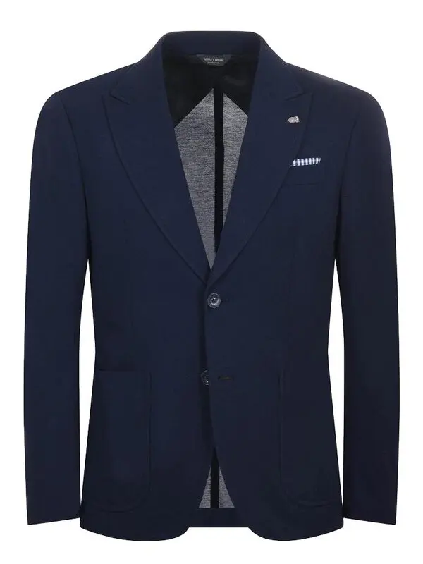 BERRY & BRIAN Jersey Jacket - Blue
