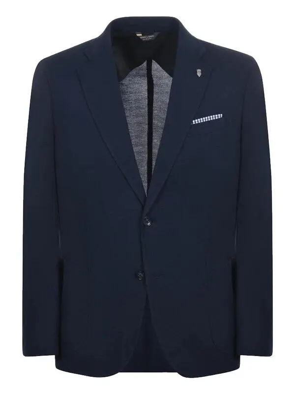 BERRY & BRIAN Jersey Jacket - Blue