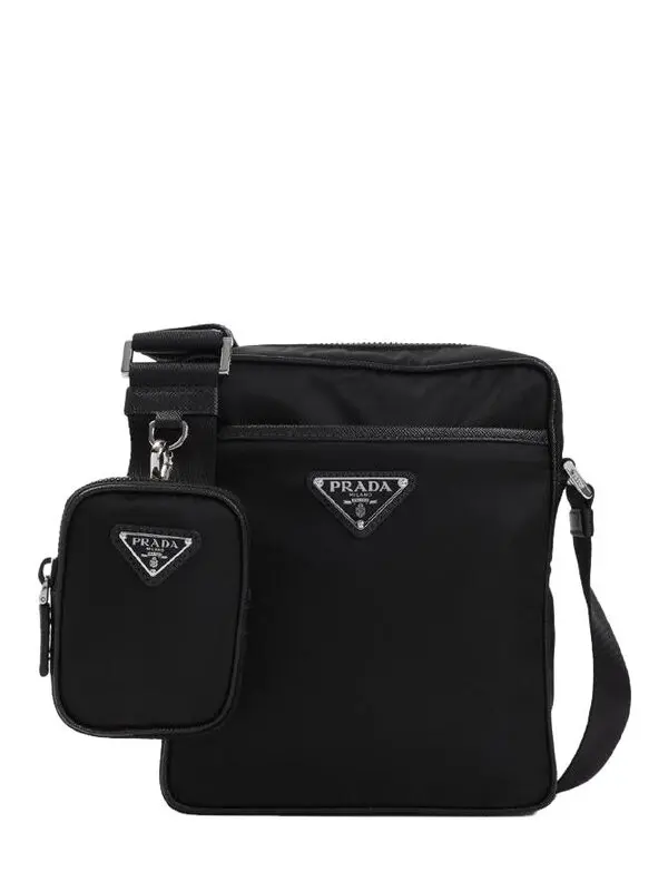 Prada Calf Leather Cross Body Bag - Black