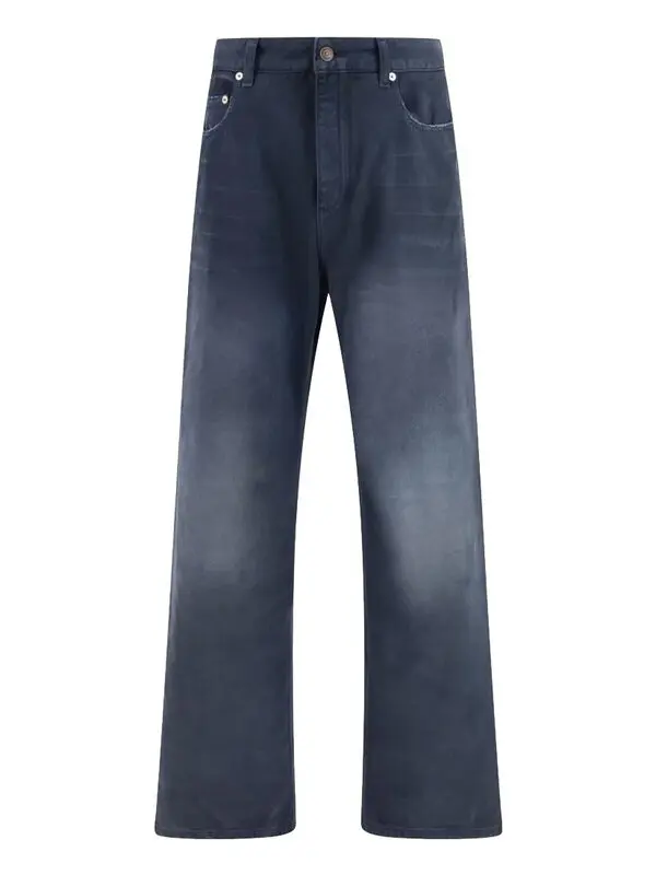 Balenciaga Wide Leg Denim Jeans - Blue