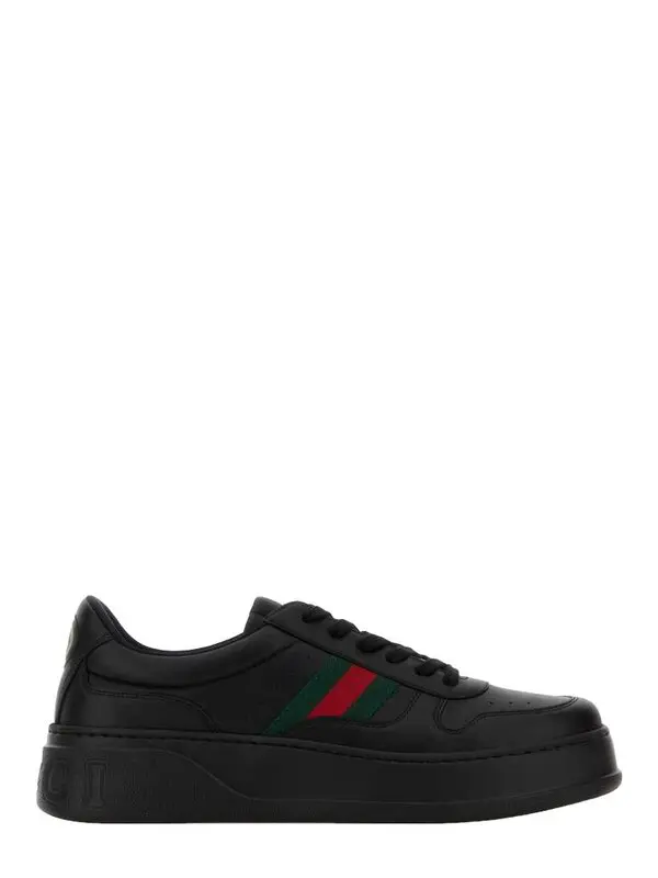 Gucci Leather Sneakers - Black