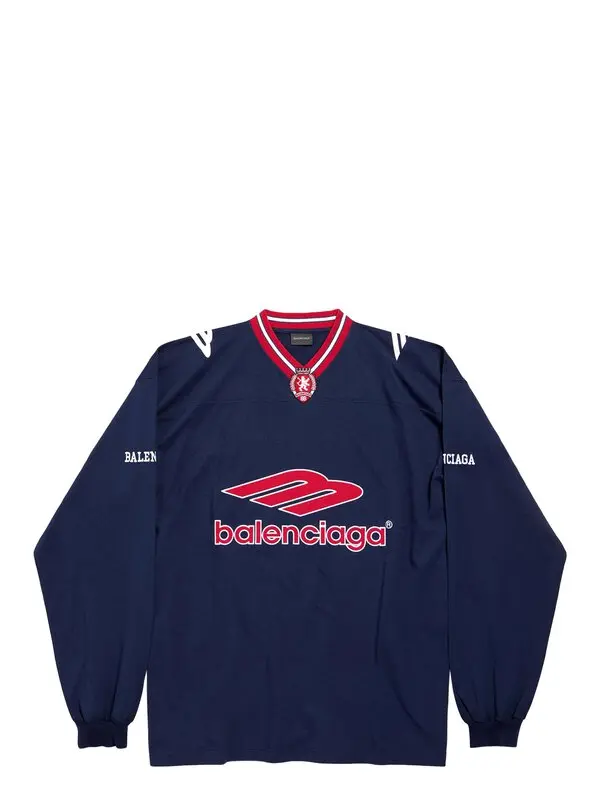 Balenciaga Oversized Logo T-shirt - Blue