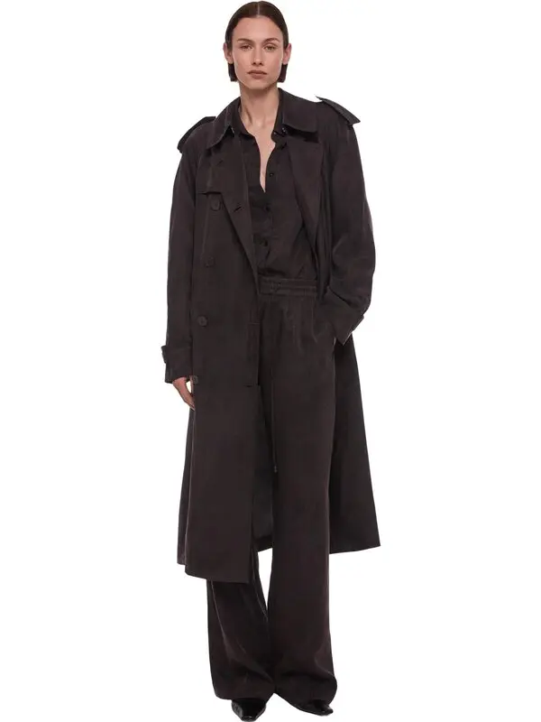 Helmut Lang Fluid Trench Coat - Truffle