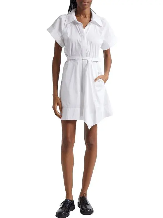 A.L.C. Julie Cotton Mini Shirtdress - White
