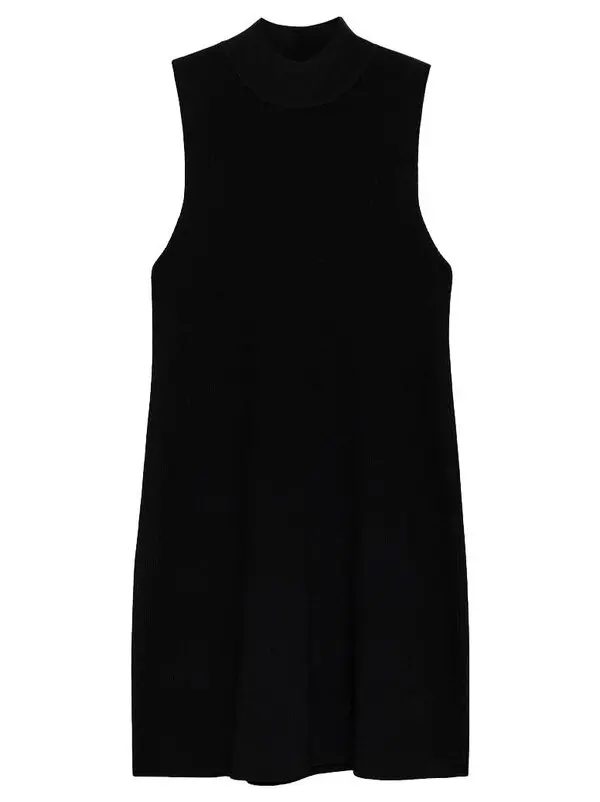 Mango Sleeveless Sweater Dress - Black