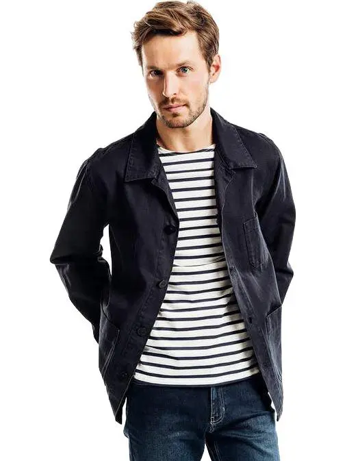 Saint James Sirocco Ii Chore Jacket - Navy