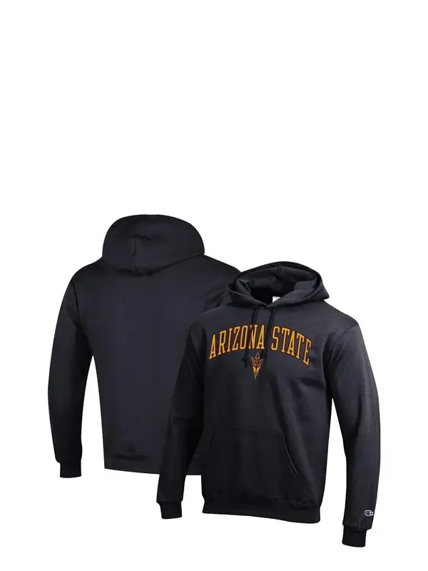 Champion Arizona State Sun Devils Arched Logo Fleece Pullover Hoodie - Black