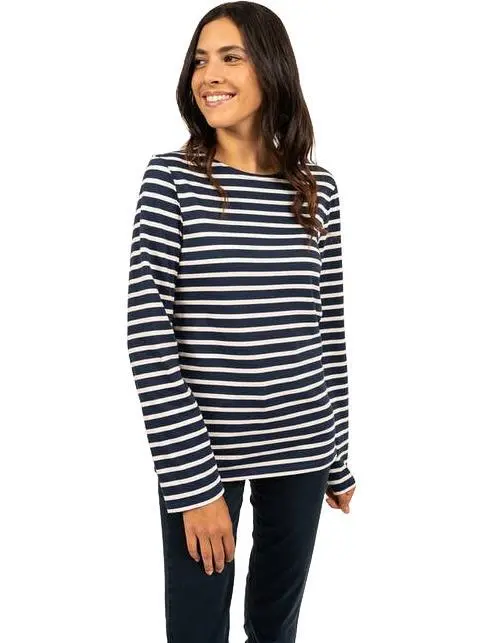 Saint James Minquiers Moderne Striped Shirt - Navy/ecru