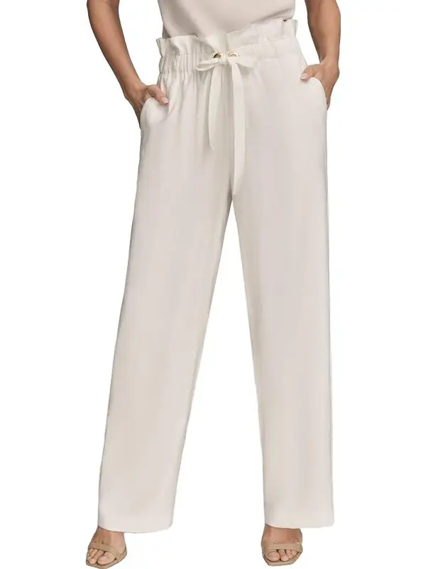 Donna Karan New York Drawstring Pants - Cream