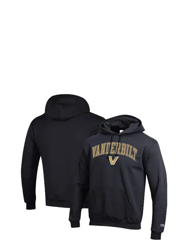 Champion Vanderbilt Commodores Arch Over Logo Pullover Hoodie - Black