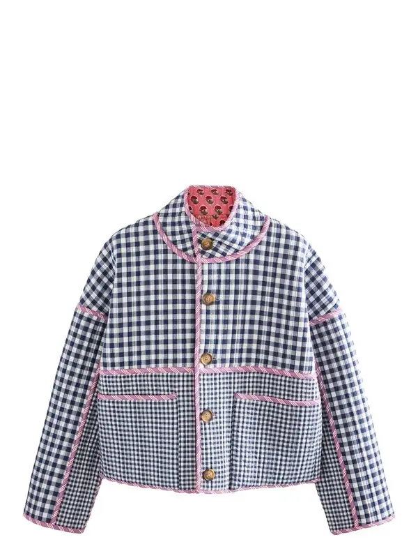 NEXT Reversible Quilted Jacket - Blue Multi