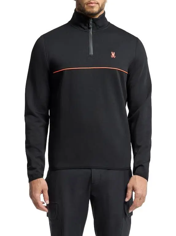 Psycho Bunny Dixie Golf Quarter Zip Pullover - Black