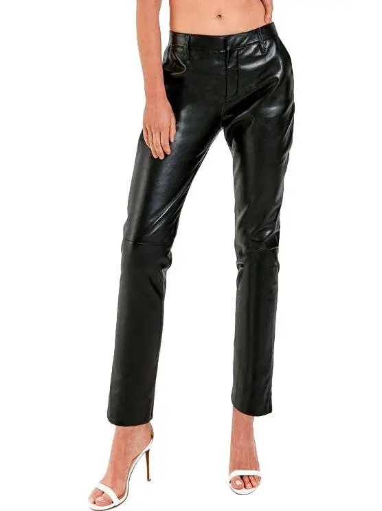 AS By DF Jordan Recycled Leather Trousers - Black