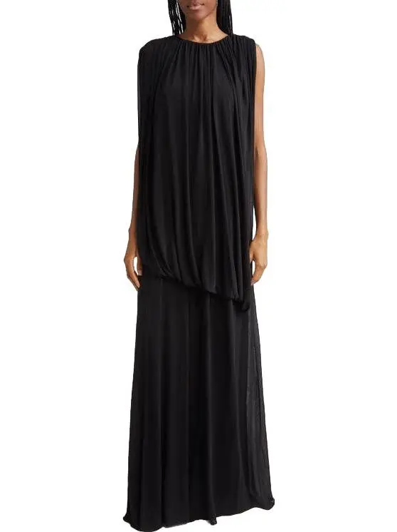 Giambattista Valli Draped One-shoulder Gown - Black