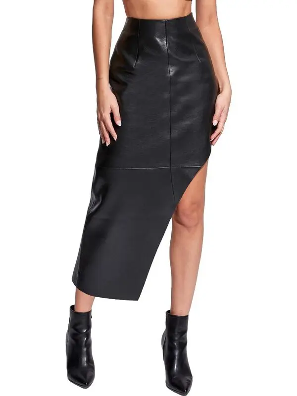 AS By DF Fallon Recycled Leather Skirt - Black