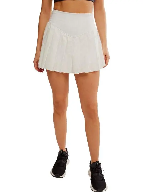 Free People Swing Of Things Pleated Skort - White