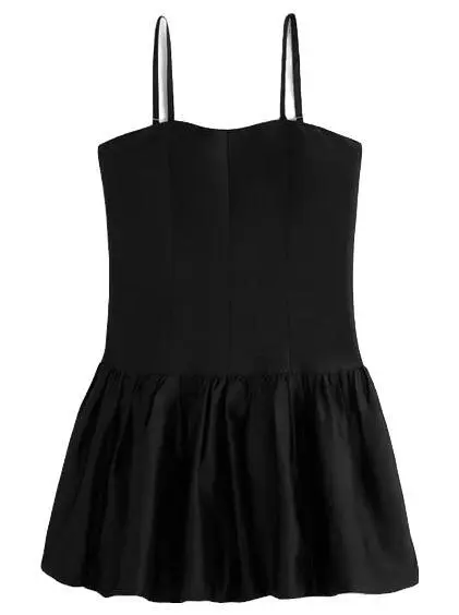 THEME Bailey Satin Ballet Dress - Black