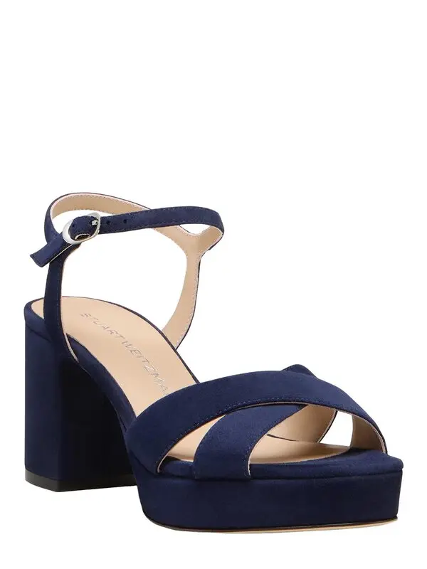 STUART WEITZMAN Dayna Platform 80 Sandal - Nice Blue