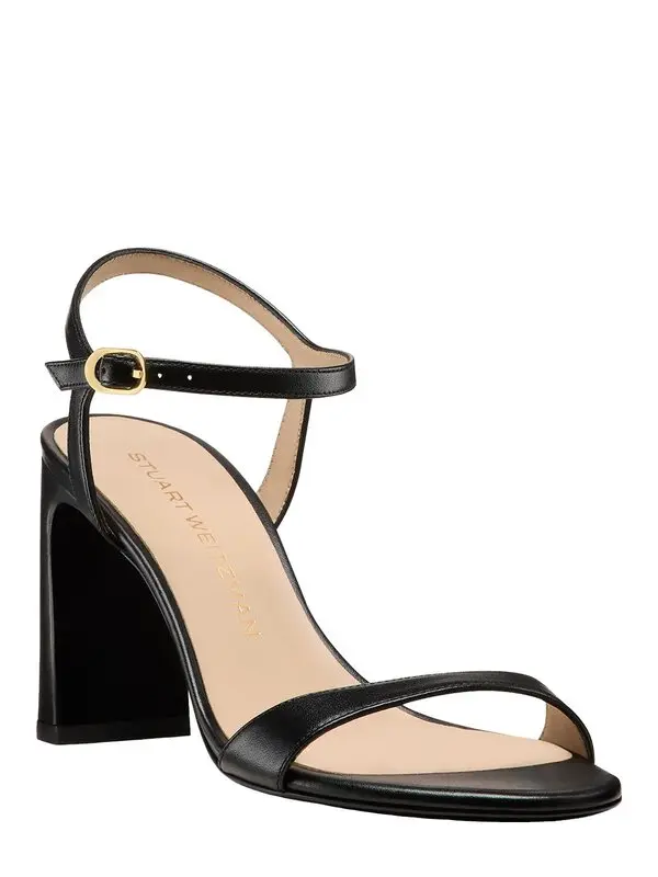 STUART WEITZMAN Babette Ankle Strap Sandal - Black