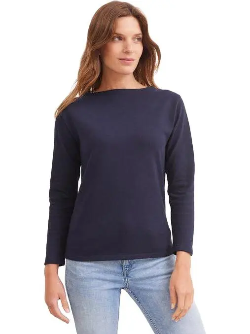 Saint James Guildo Boatneck Breton Shirt - Navy