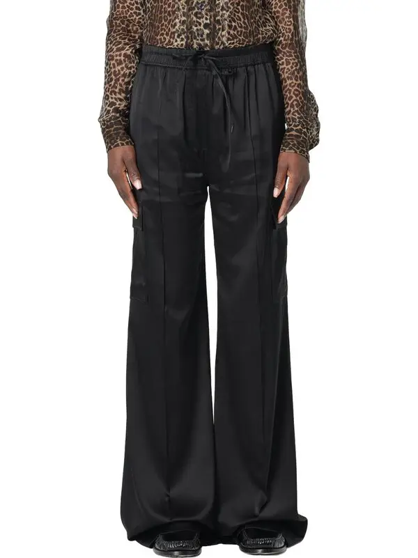 TOM FORD Wide Leg Trousers - Black