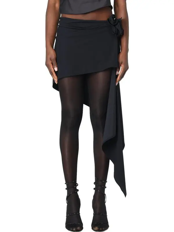 Magda Butrym Polyamide Asymmetrical Miniskirt - Black