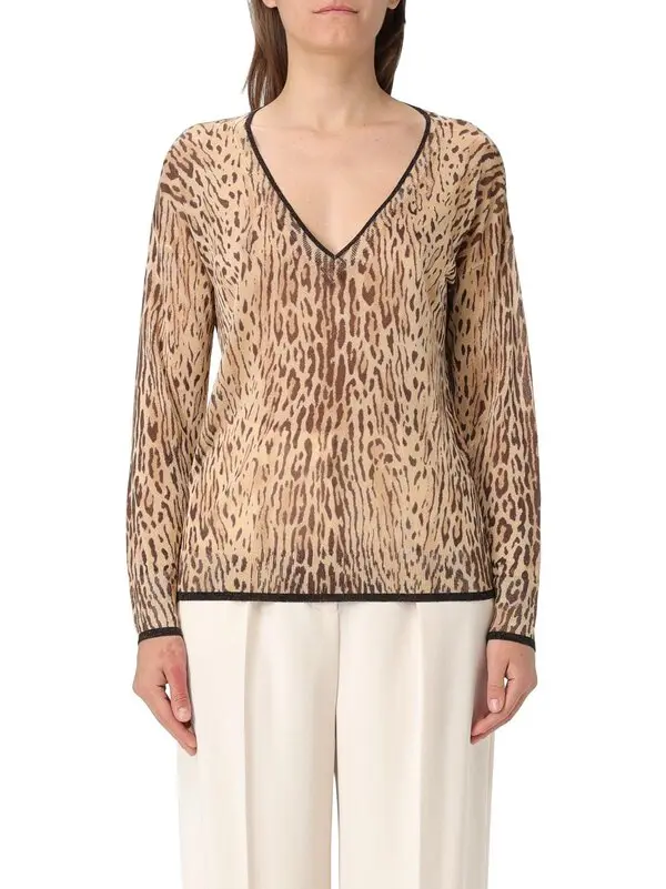 Liu Jo Long Sleeve Pullover Sweater - Brown