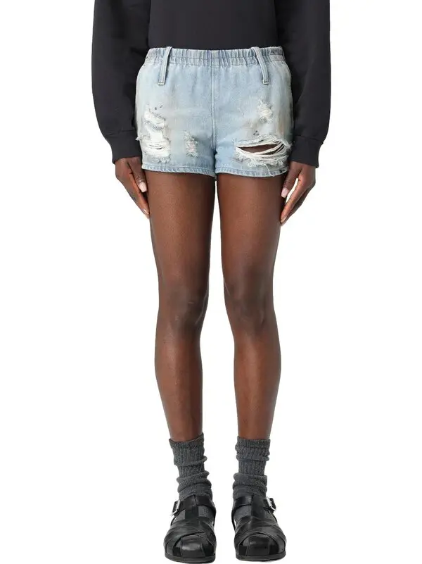 MAISON MARGIELA Distressed Denim Shorts - Blue