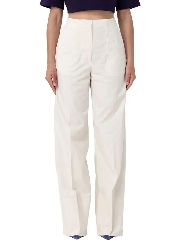 MSGM Wide Leg Trousers - Cream