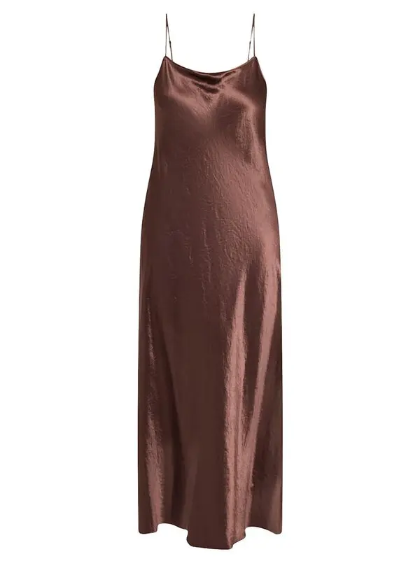 Vince Bias Slip Maxi Dress - Chocolate
