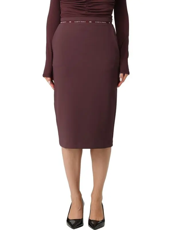 Elisabetta Franchi Pencil Skirt - Wine