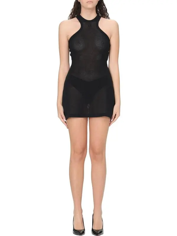COURREGES Sheer Mini Dress - Black