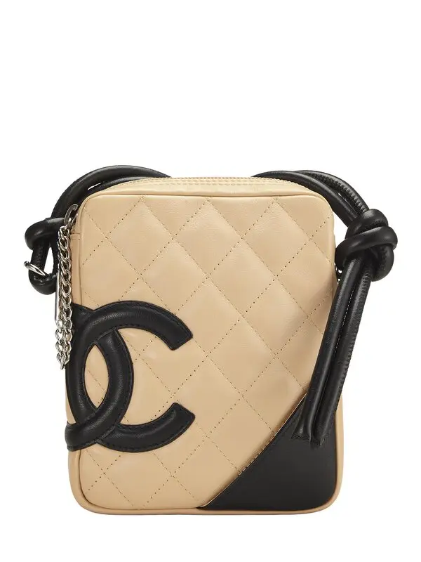 Chanel Quilted Calfskin Cambon Shoulder Bag - Beige