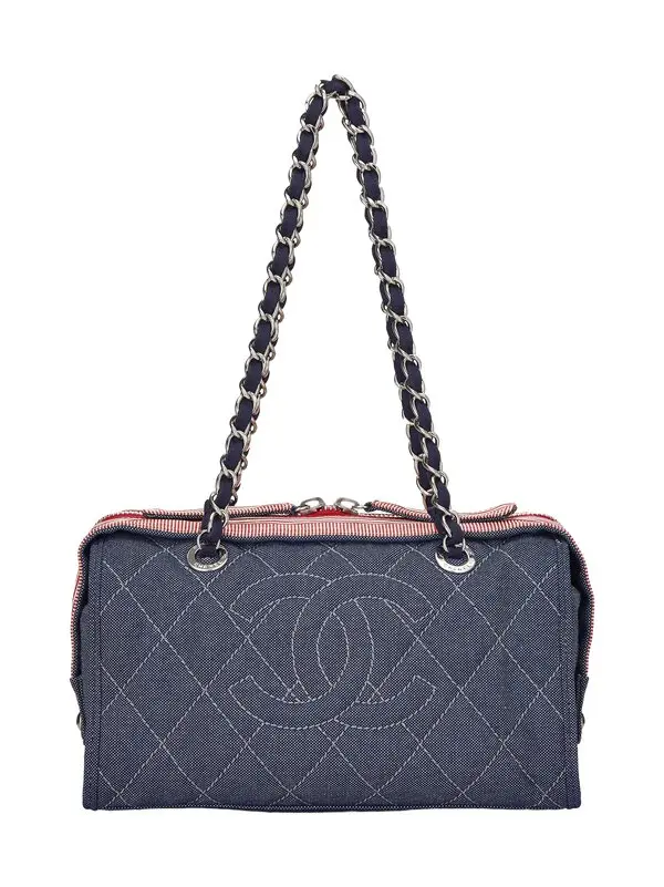 Chanel Denim Boston Bag - Blue