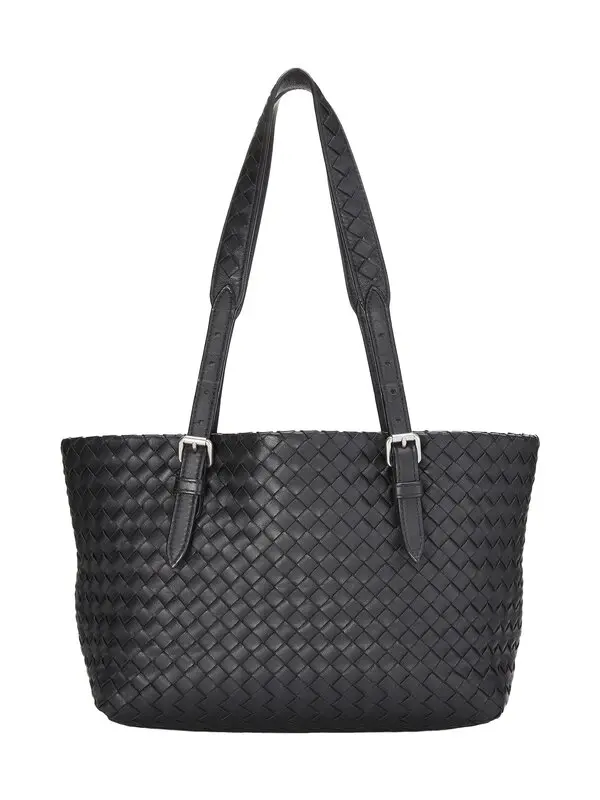Bottega Veneta Intrecciato Cesta Tote - Black