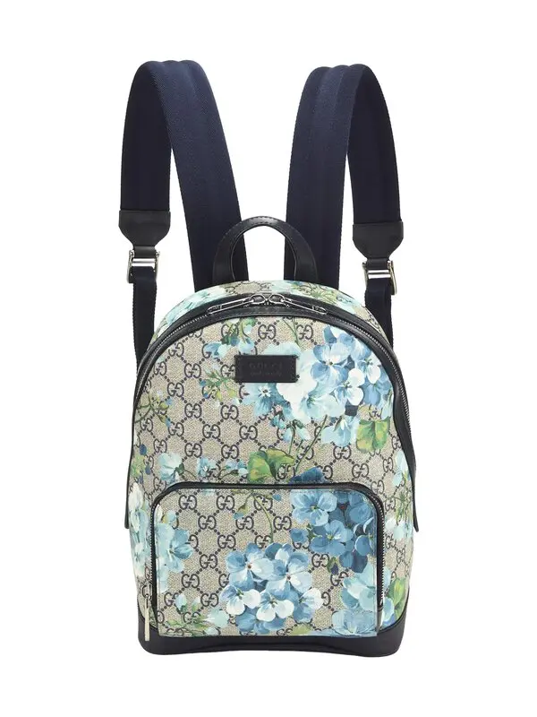 Gucci Gg Supreme Blooms Eden Backpack - Blue